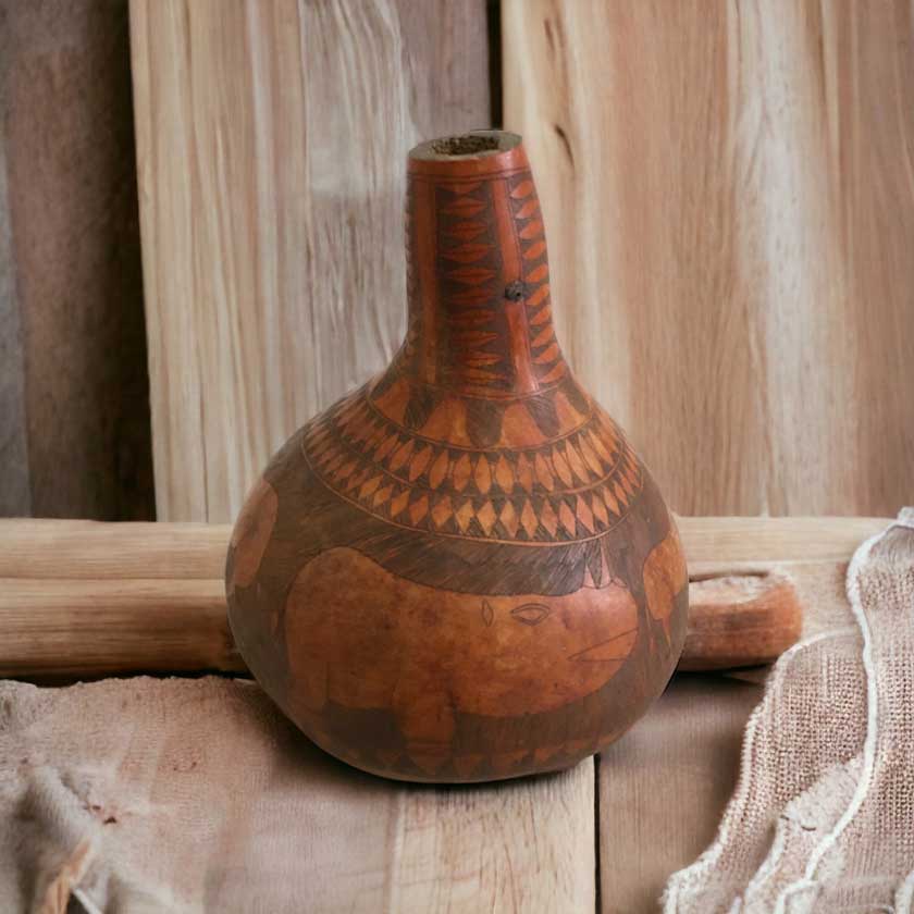 Antique Hand Carved Kenyan Calabash | Kenyan Artistry and Heritage ...